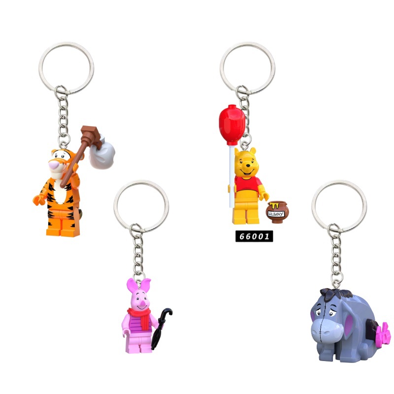 Lego Keychain Disney Series Winnie the Pooh/Tigger/Goofy/Eeyore Pendant ...