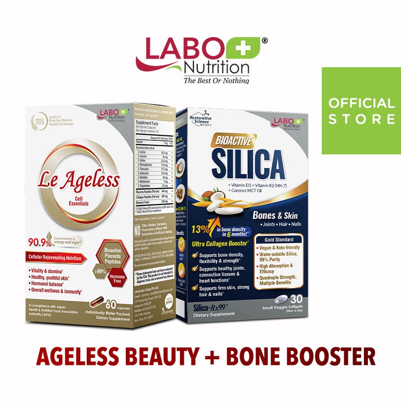 LABO Nutrition Le Ageless Placenta & Bioactive Silica - For Anti-Aging ...