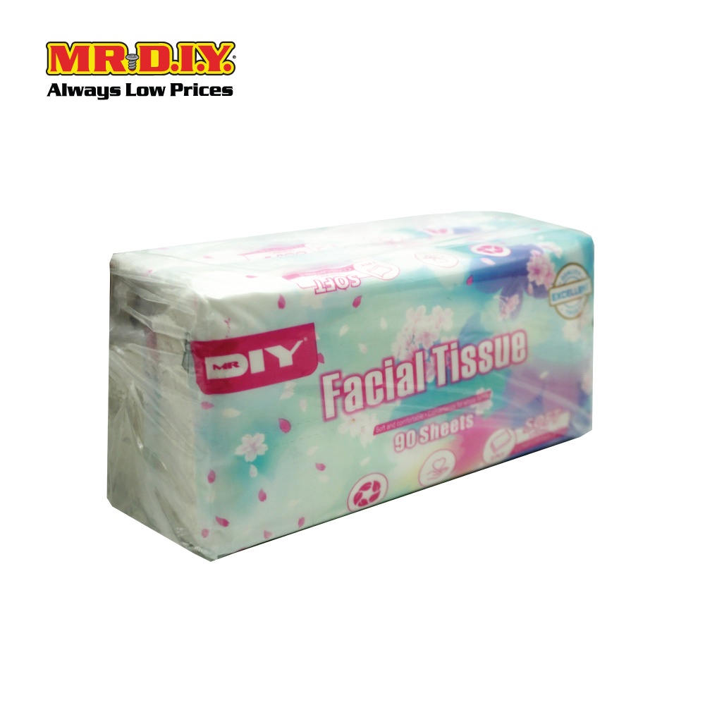 (MR.DIY) Soft Pack Facial Tissues 2PLY (2 x 90's) | Shopee Singapore