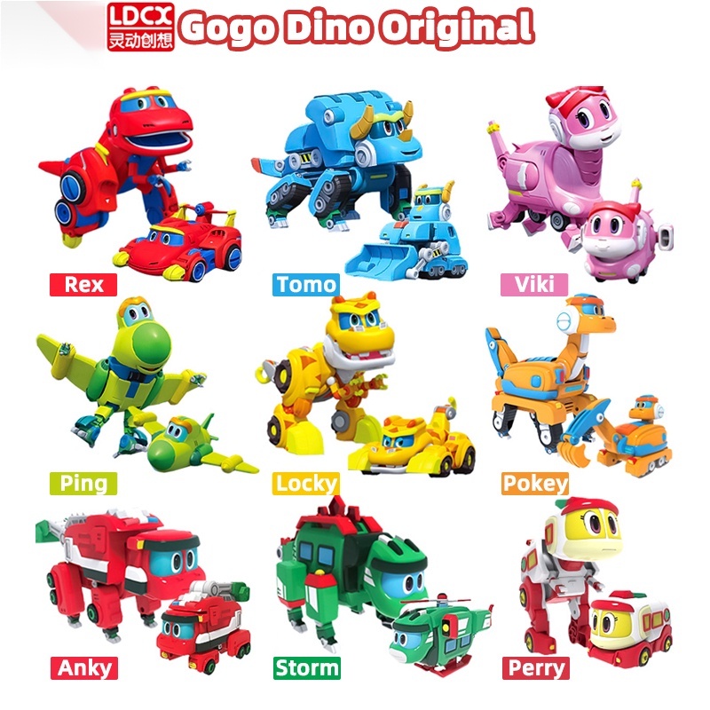 Gogo Dino Mini Deform Dinosaur Toys Action Figure Transformation Rex ...