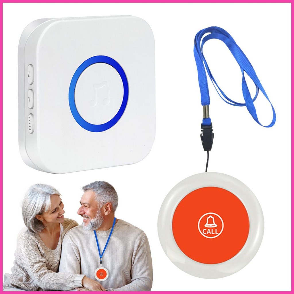 Caregiver Pager Waterproof Wireless Call Button Loud For Elderly Home ...