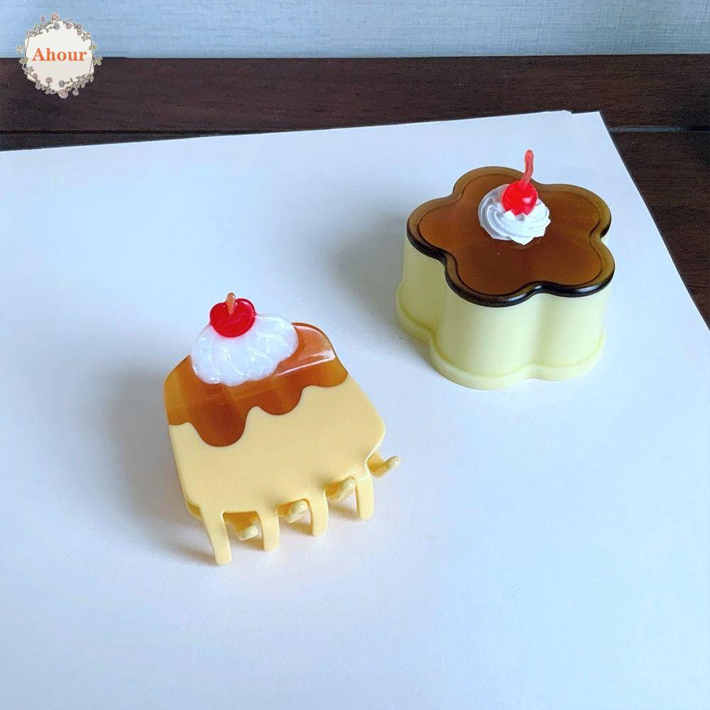 AHOUR Fruits Hair Clip, Acetate Cartoon Cake Acetic Acid Hair Claw ...