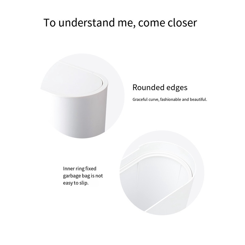 CHAHUA Tight-Sealed Slim Push Button Rubbish Bin – 10.8L Dustbin ...