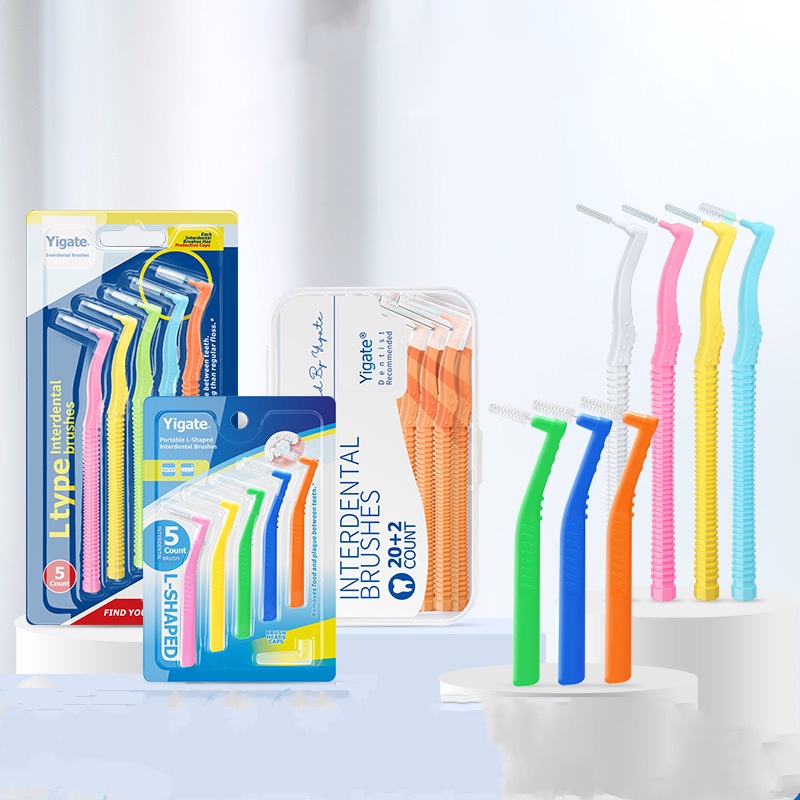 Interdental Brush L-Shaped Interdental Brush Ultra-Fine Soft Bristles ...