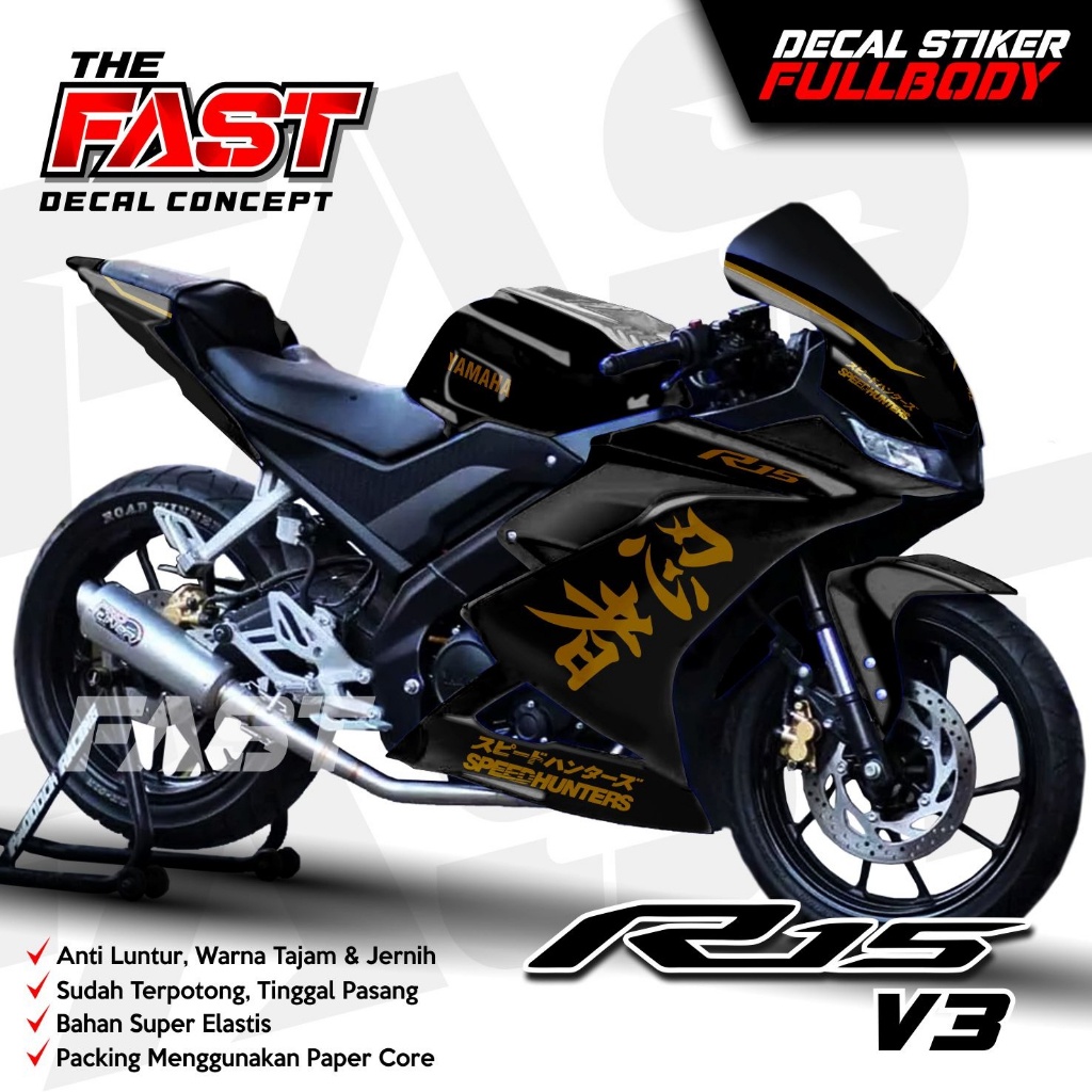 Decal R15 V3 Full Body Sticker R15 V3 Full Body Dekal R15 V3 Japan ...