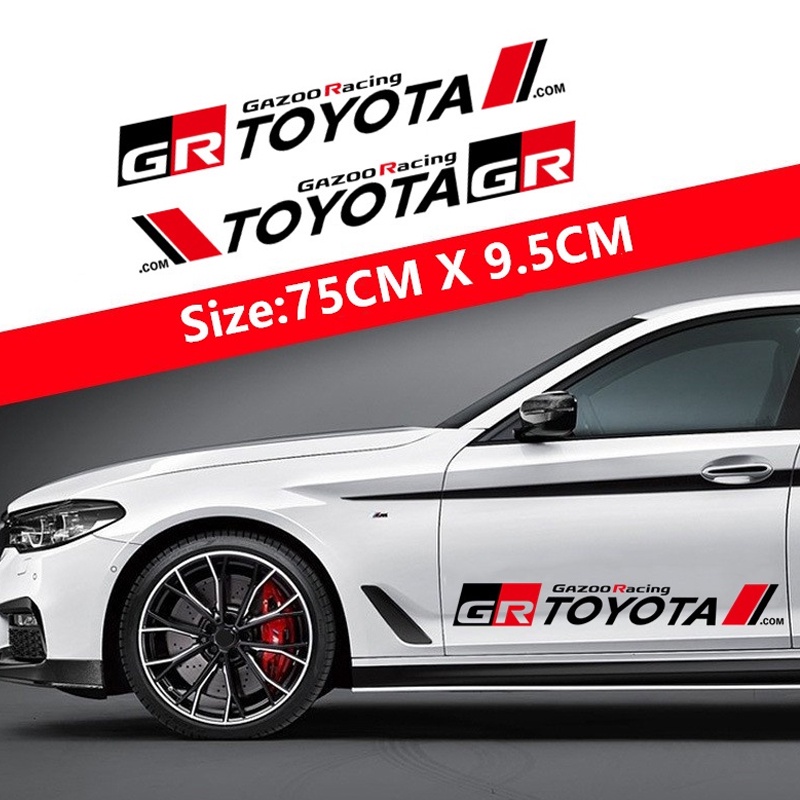 Toyota GR Car Waterproof Stickers Auto Door Side Body Decor Decals Anti ...