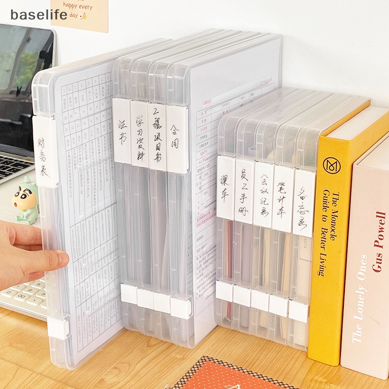 [baselife] A4 Transparent Storage Box Clear Plastic Document Paper ...