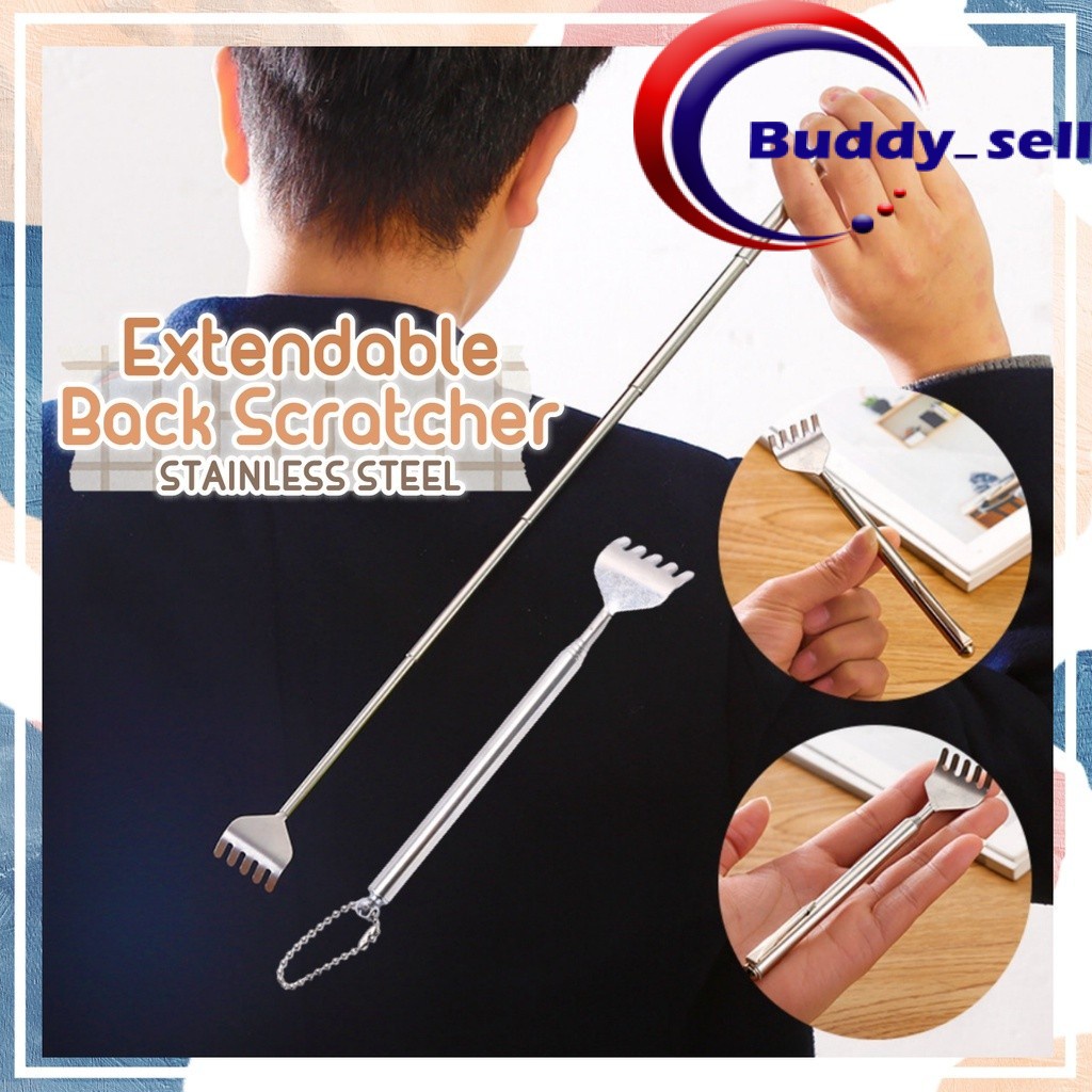 Portable Telescopic Itch Back Scratcher Stainless Steel Extendable ...