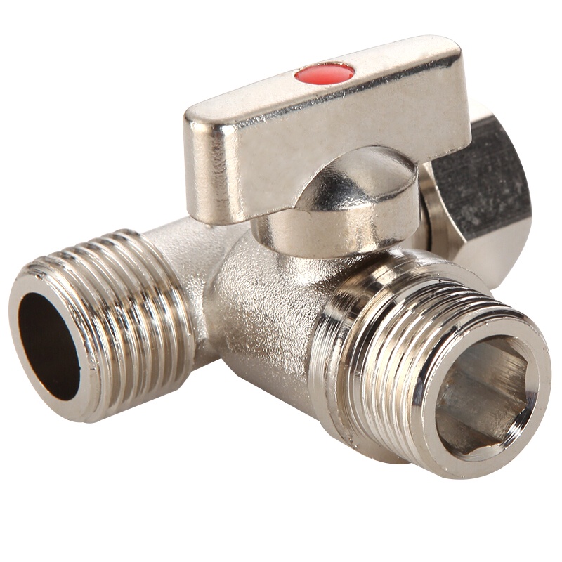 Copper Ball Valve Tee Angle Valve with Union One Divided into Two ...