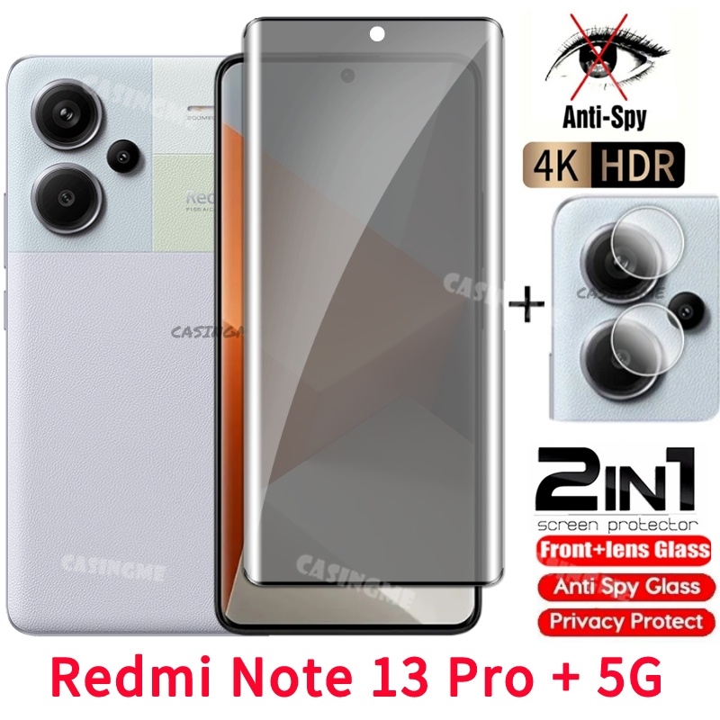 Redmi Note13Pro+ 5G Anti-Spy Privacy Curved Full Cover Tempered Glass ...