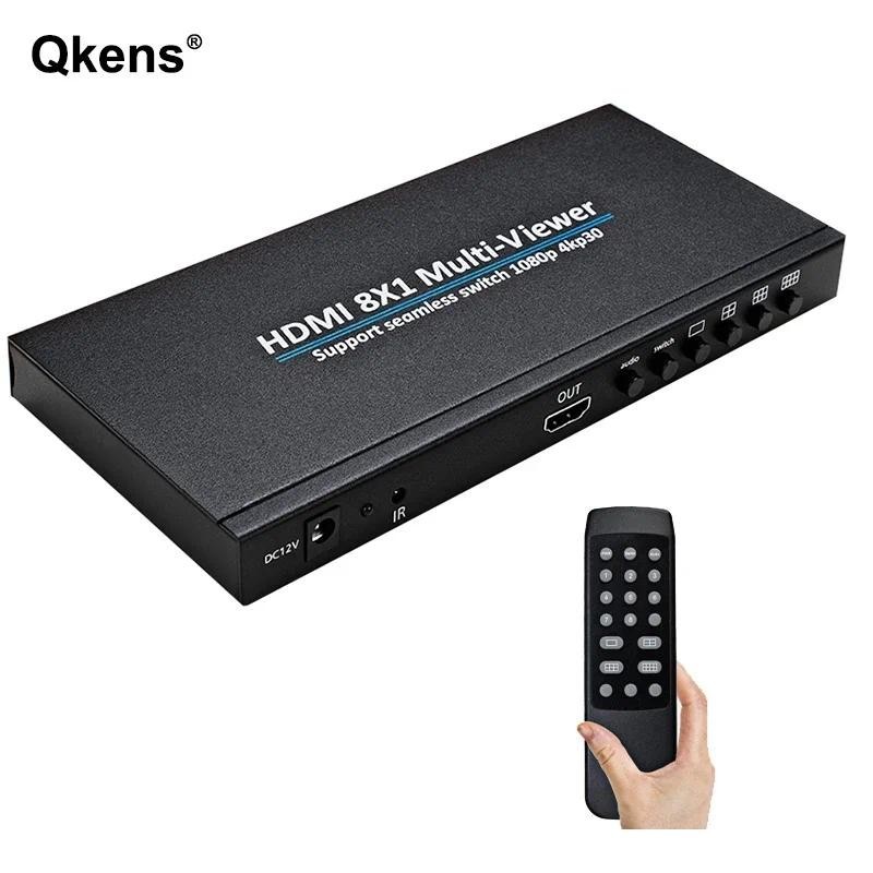 4K 8x1 HDMI Multi-viewer 8 in 1 Out 4 6 8 Quad Screen HDMI Multiviewer ...
