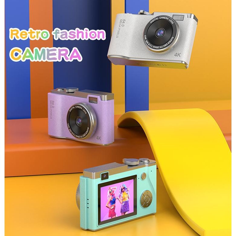 Mini Cameras 4K HD Digital Camera with 30X Zoom and Flash for Selfie ...