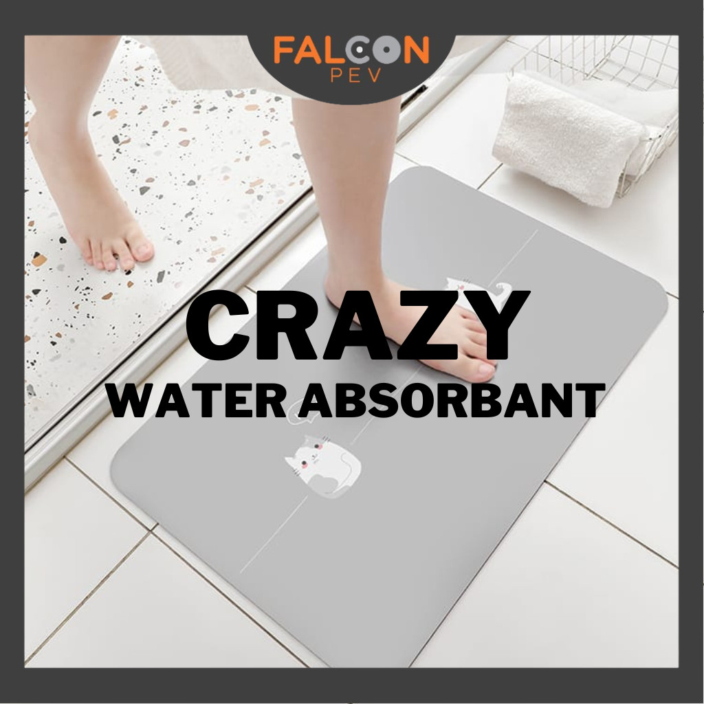 Japanese Diatomite Mat Soft Non-slip Mat Absorbent Rollable Quick ...