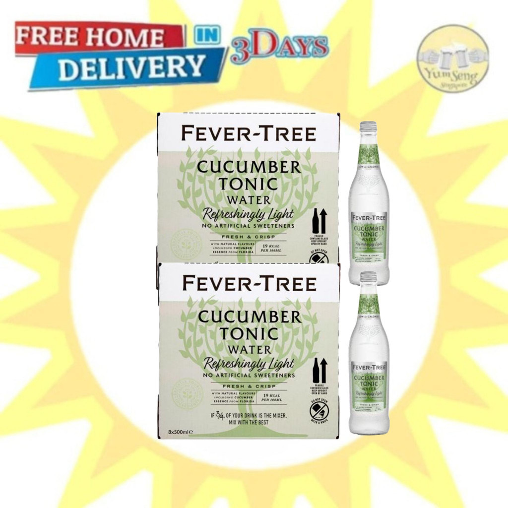 Fever Tree refreshingly light cucumber tonic (500ml x 8 bottles ...