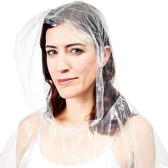 PE Adult transparent cloak male and female students one-piece poncho ...