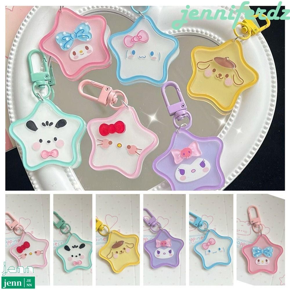 JENNIFERDZ Cute Pentagram Keychain, Mymelody Pochacco Kuromi Star ...