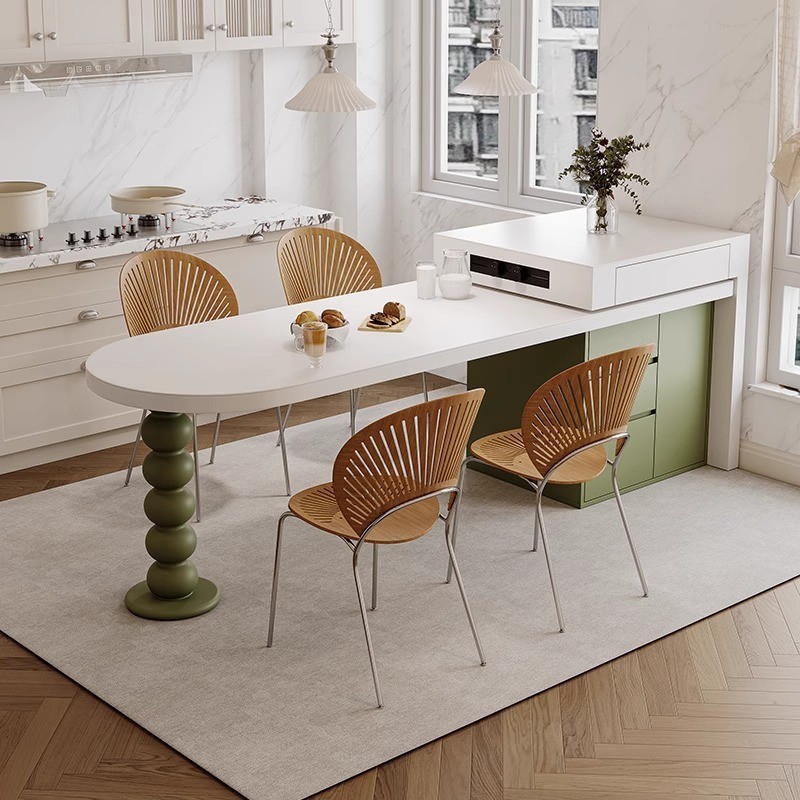 [Sg Sellers] French Entry Lux Retractable Kitchen Island Dining Table ...