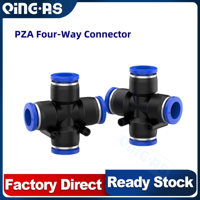 Air Pneumatic Fitting 4 way 4mm 6mm 8mm 10mm 12mm OD HoseTube Slip-Lock ...