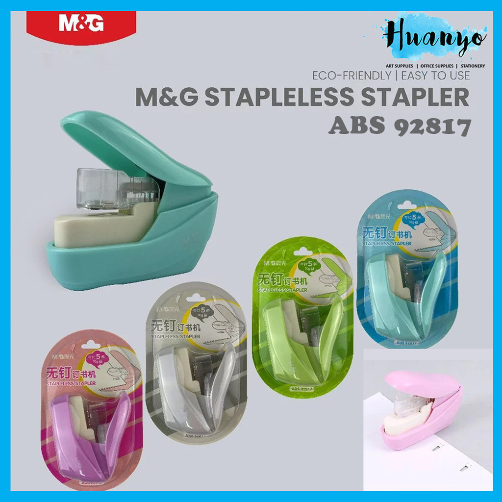 M&G Staple Free Stapleless Stapler Eco Paper Binding Binder Paper Clip ...