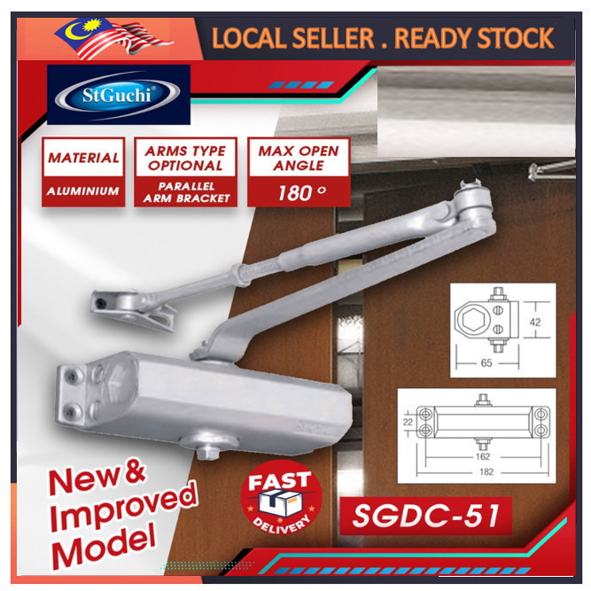 St Guchi SGDC-51 SIRIM Certified Door Closer / Adjustable Mouted ...