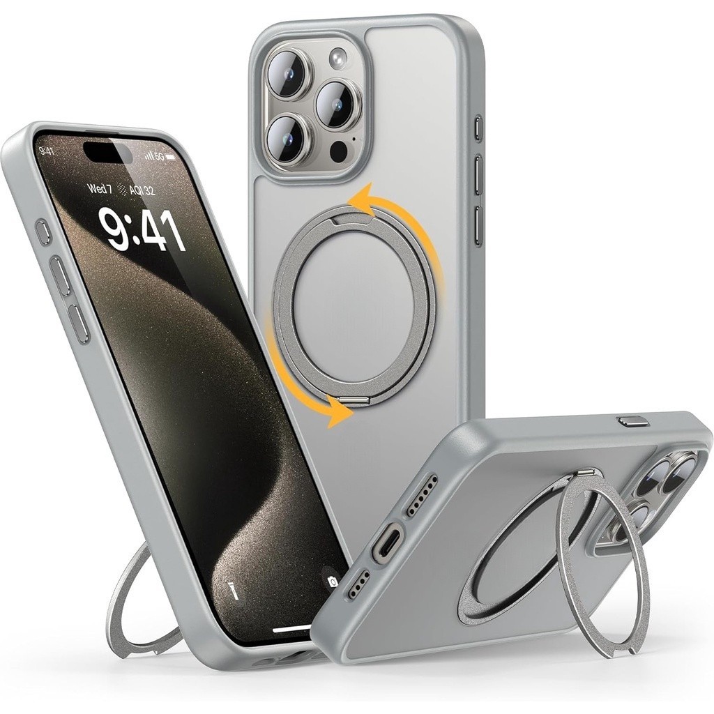 360° Rotatable Ring for iPhone 16 15 14 13 12 Pro Max Case with Stand ...