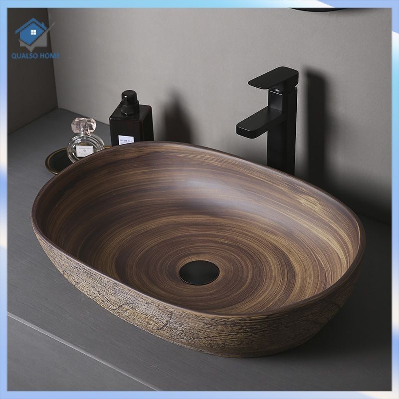 Retro Table Basin Outdoor Wash Basin Courtyard Art Basin Bathroom ...
