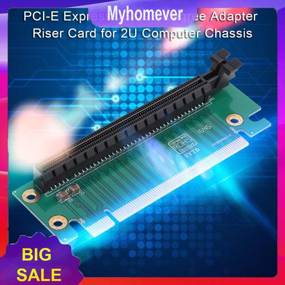 PCI-E Express 16X 90 Degree Adapter Riser Card for 2U Computer Chassis ...