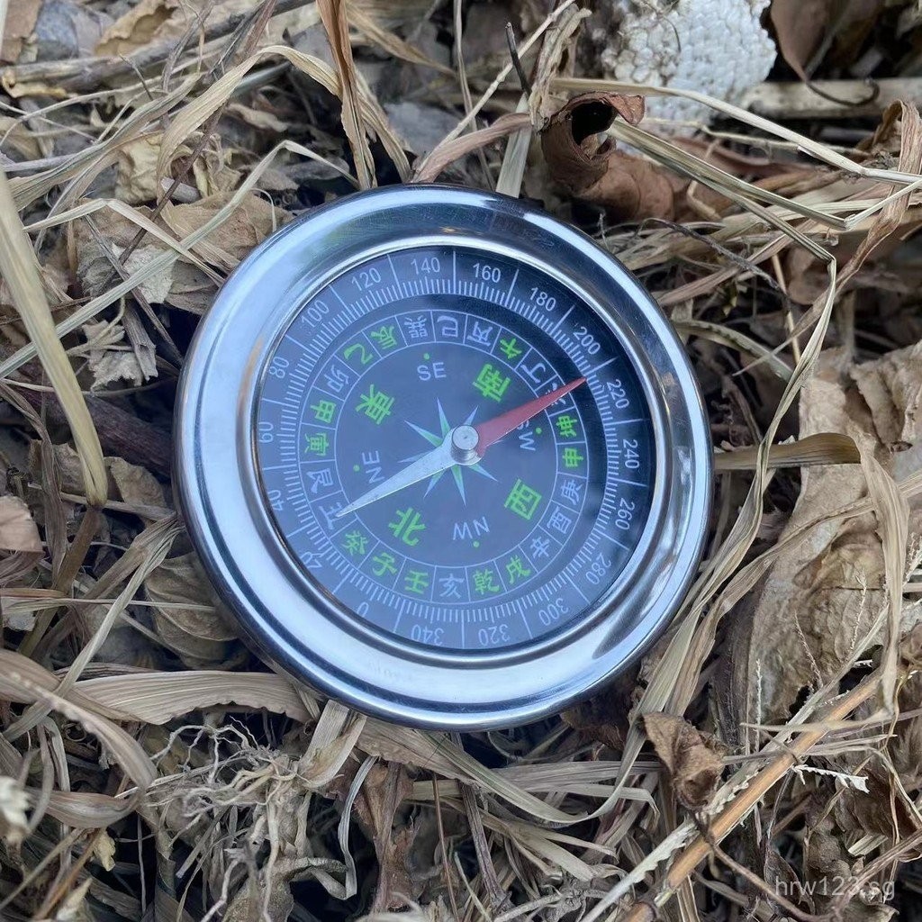 Large Stainless Steel Chinese Compass Adventure Pointing Compass North ...