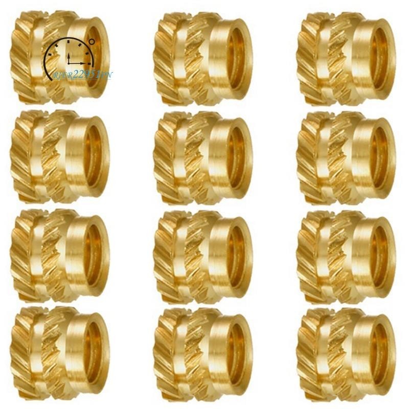 100Pcs M3 Thread Knurled Brass Threaded Heat Set Heat Resistant Insert ...