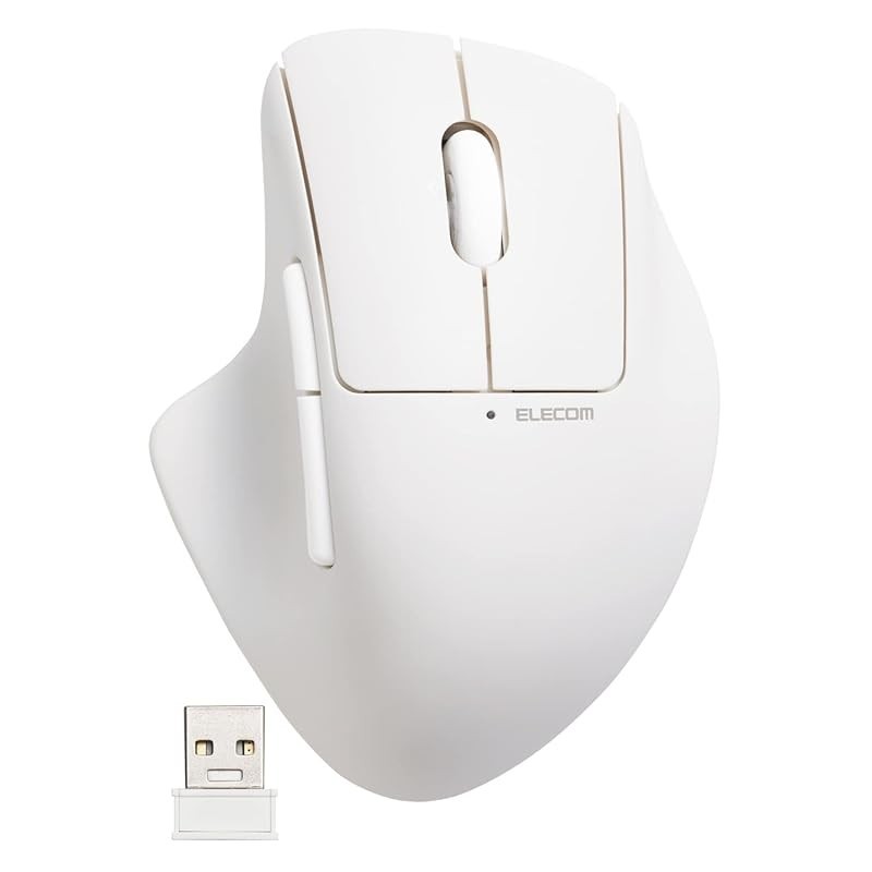 Elecom Mouse Wireless Mouse SHELLPHA 2.4GHz Silent Antibacterial 5Button+Tilt Wheel White M ...