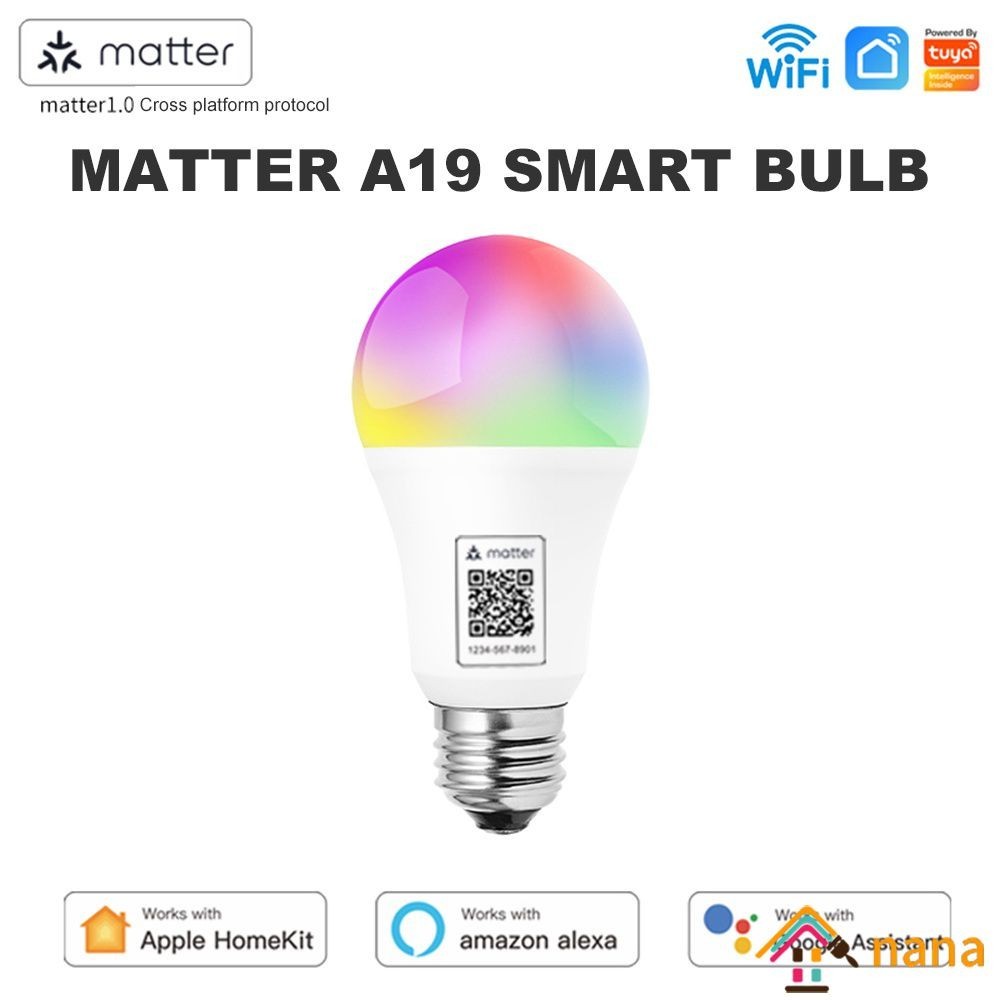 Matter E27 Rgb Smart Bulb Homekit App Voice Remote Control Wifi Smart ...
