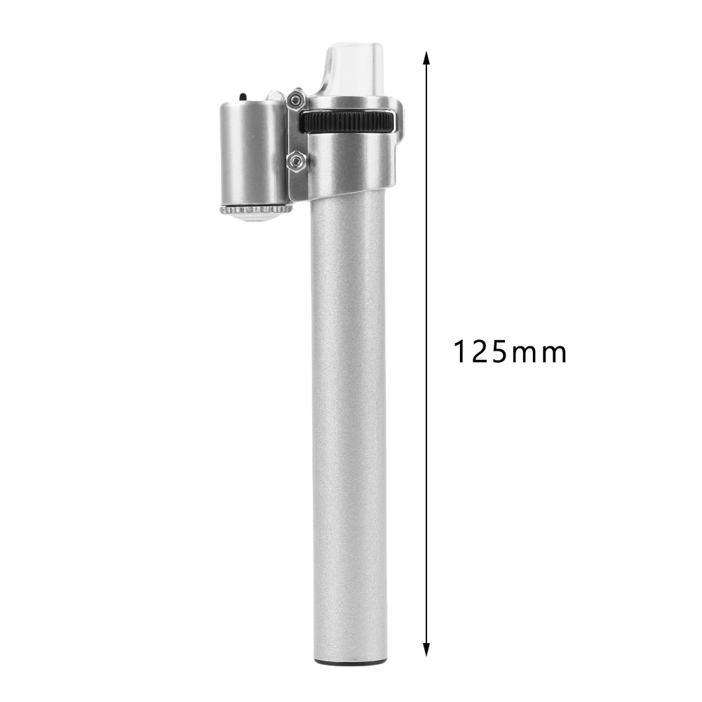 Mini Pen Magnifying Glass 100X LED Light Jewelry Loupe Microscope with ...