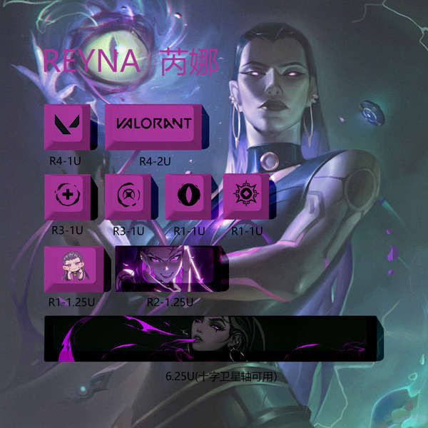 keycaps keycaps custom Reyna reyna New Style Fearless Contract Keycap ...