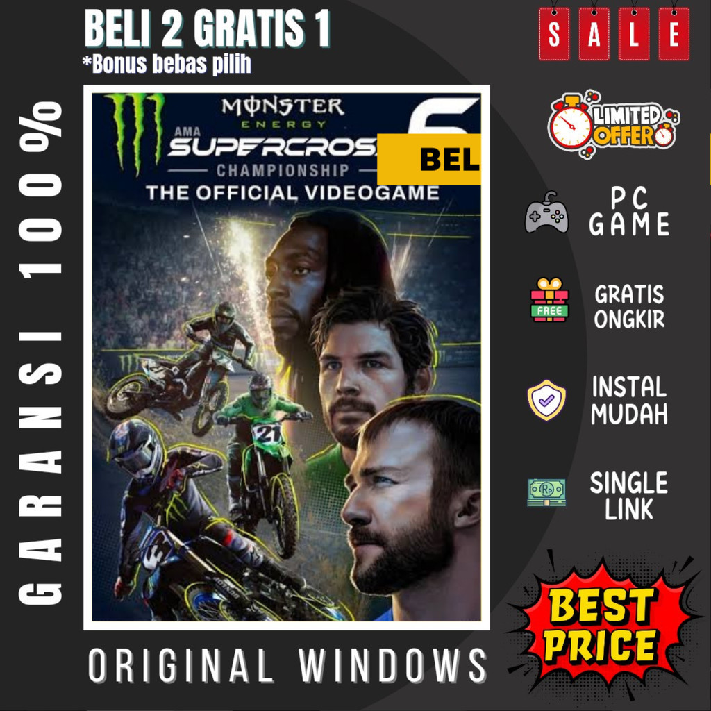 Monster ENERGY SUPERCROSS THE OFFICIAL VIDEOGAME 6 - PC GAMES - LAPTOP ...
