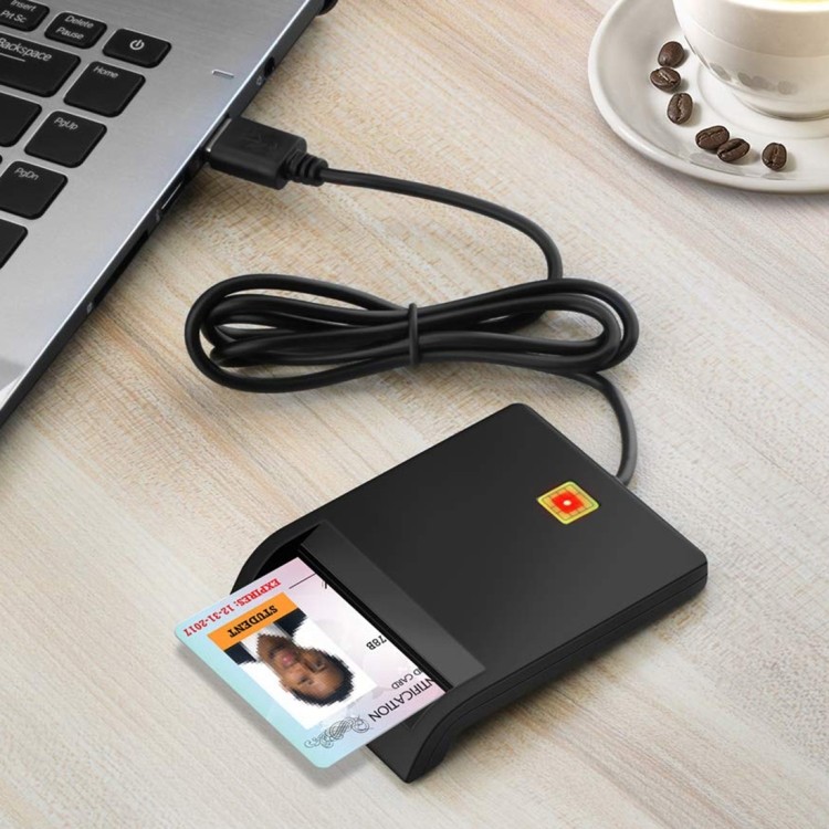 ROCKETEK SCR1 CAC ID SIM Chip Smart Card Reader | Shopee Singapore