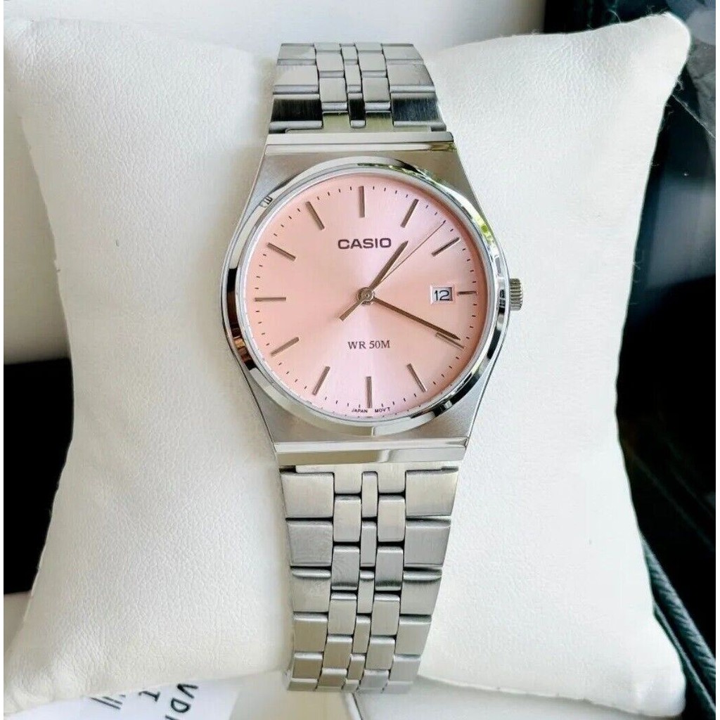 Casio MTP-B145D-4A Pink Dial Analog Minimalist Design Small Size ...