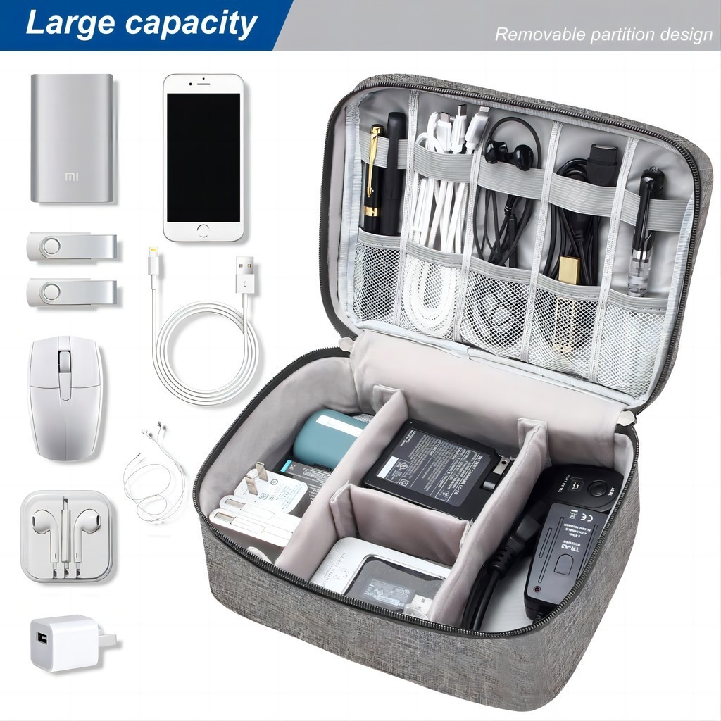 Electronic Cable Cord Organizer Travel Portable Electronics Travel ...