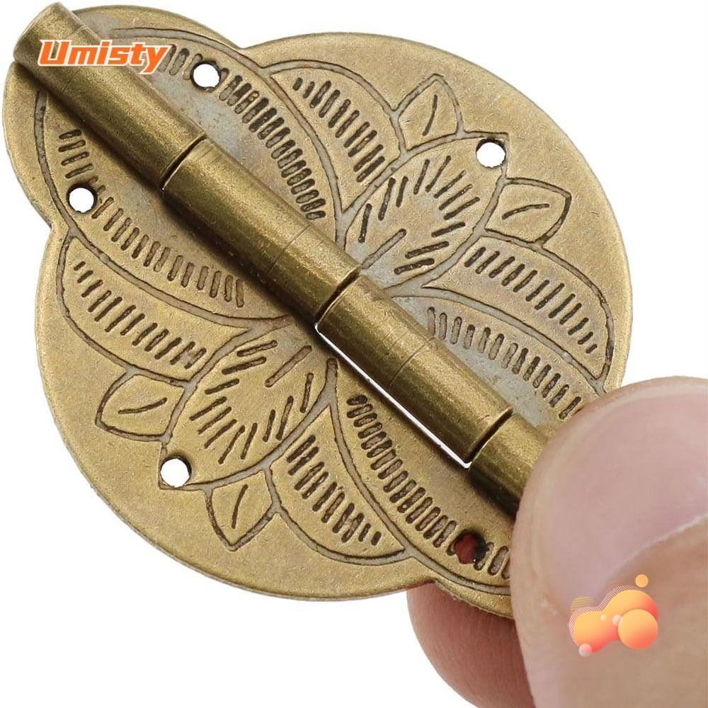 UMISTY Furniture Hinges, Flower Design 6-hole Lace Hinge, Durable Brass ...