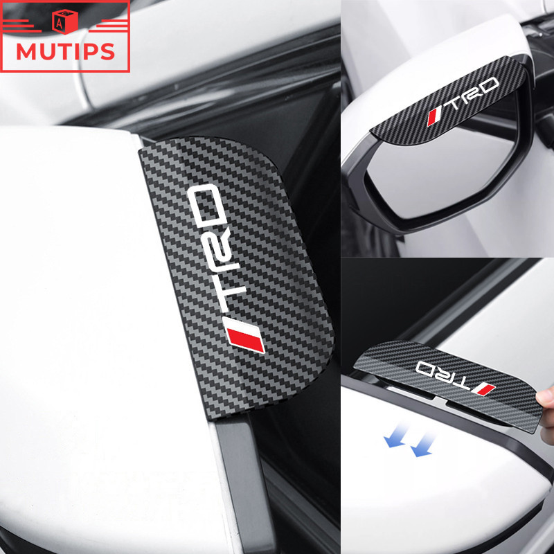 Toyota TRD Car Side Rear View Mirror Rain Eyebrow Visor Carbon Fiber ...