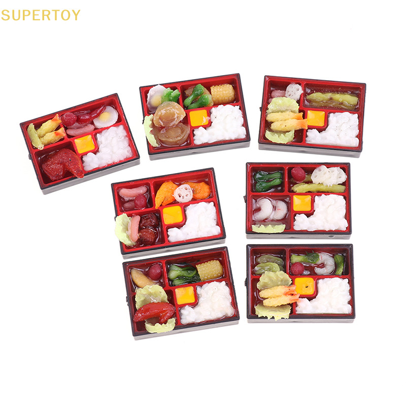 SUPERTOY 1:12 Dollhouse Japanese Fast Food Box rice sake Food Kitchen ...