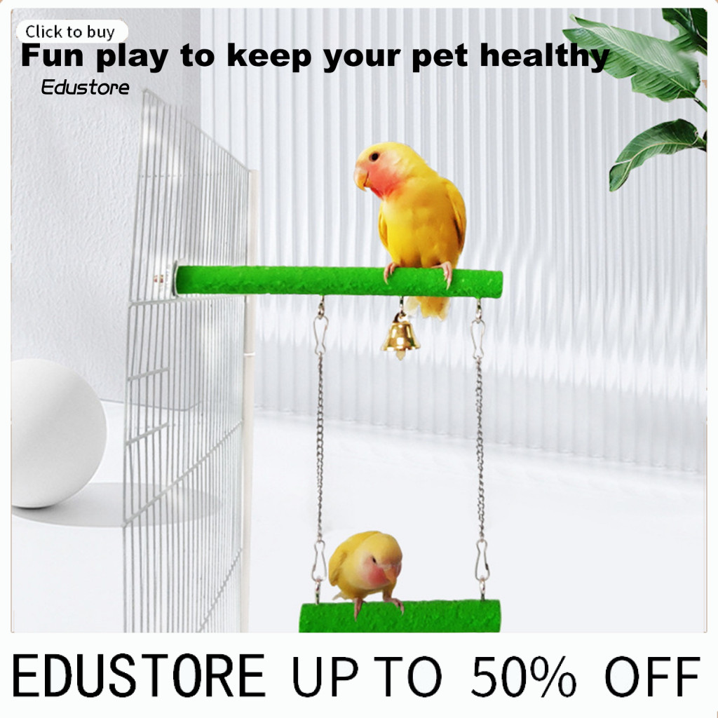 Fun Swinging Bird Perch Natural Wood Bird Perch Stand for Lovebirds ...