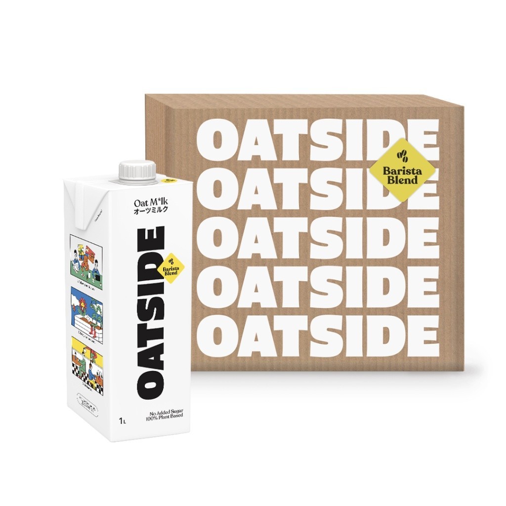 OATSIDE Barista Blend Original Oat Milk (1L x 6) Case - Dairy Free, Creamy, Zero Added Sugar ...