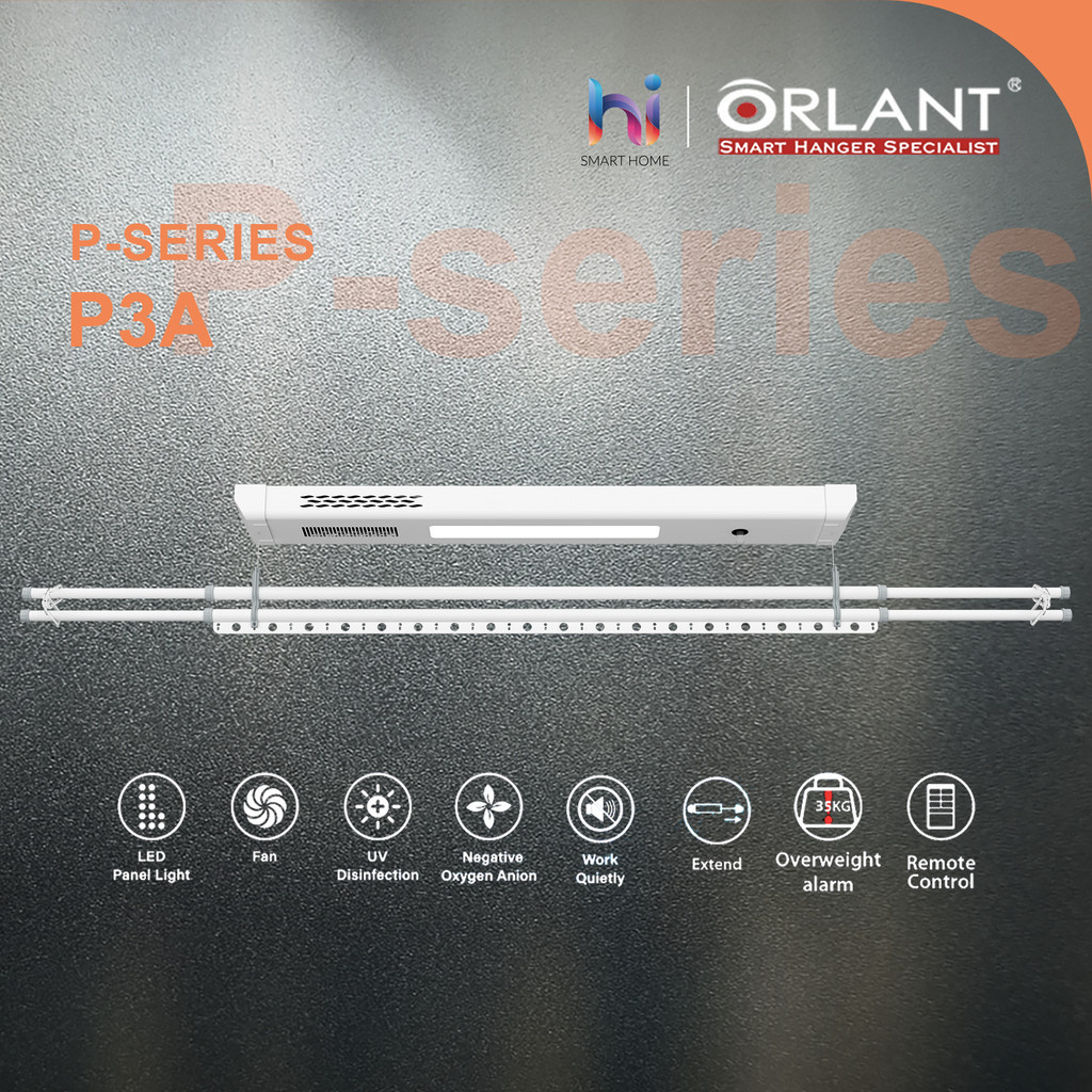 Orlant Smart Hanger【P3A Metal White】*Drying Function UV Sterilization 2 ...
