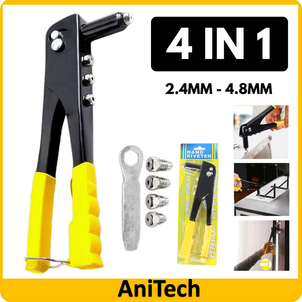 Hand rivet gun Hand riveter Rivet gun hand tool / Penyepit Plug 铆钉枪 ...