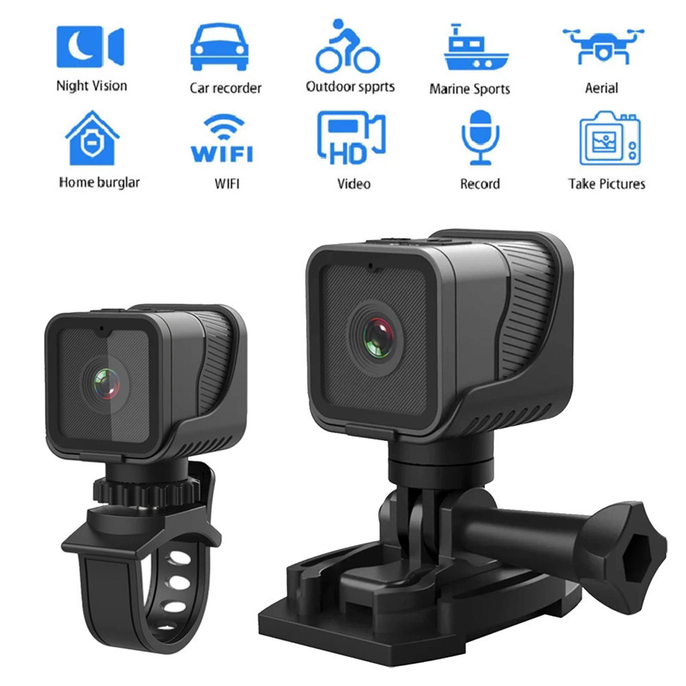 1080p Portable Sports Mini Action Camera With Hotspot Wifi Waterproof ...