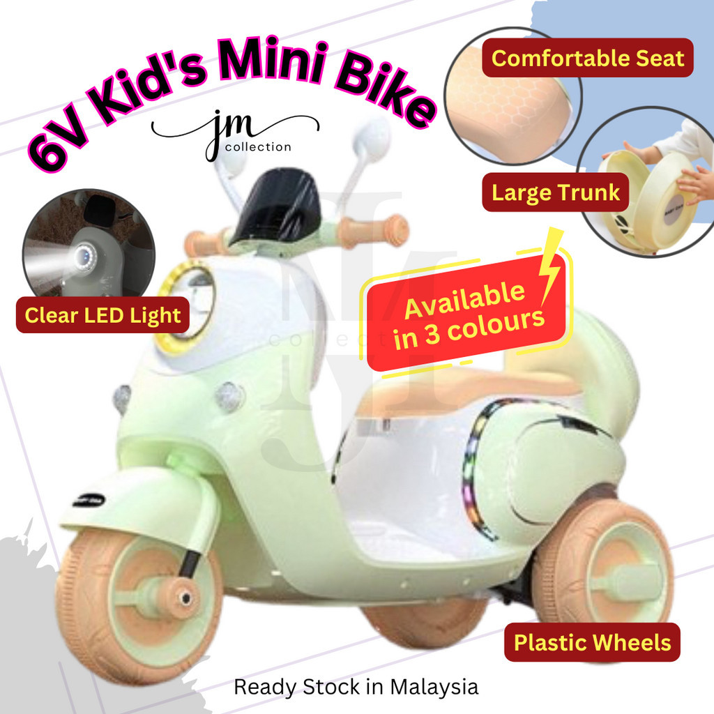6V MINI BIKE For Kid Ride-On Electric Motorbike Budak Motor Outdoor ...