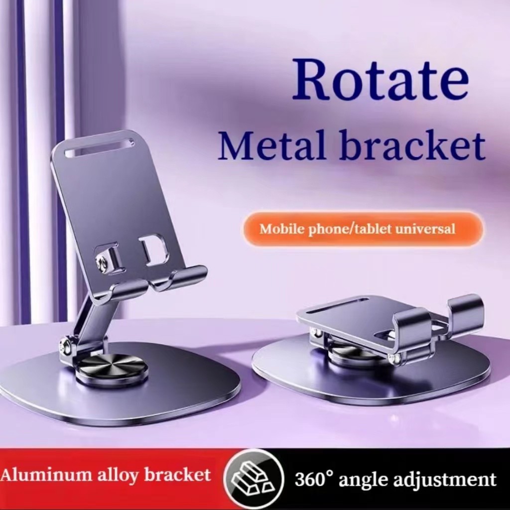 360 ° Rotating Full Metal Folding Desktop Mobile Phone Holder Stand For ...