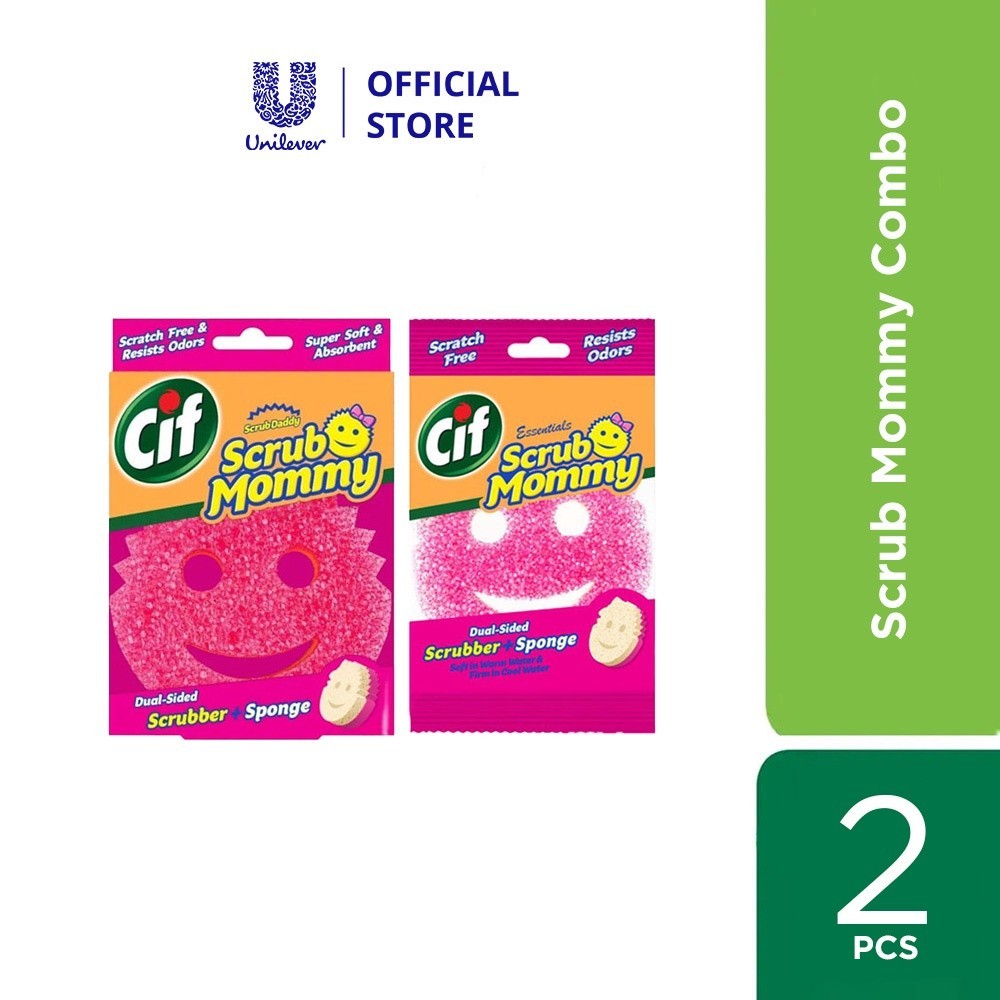 Cif Scrub Mommy Kitchen Sponge, Essential + Cif Scrub Mommy Kitchen ...