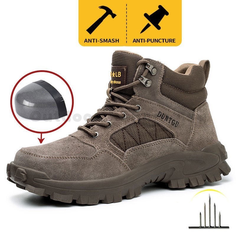 Ready Stock Safety Boots Waterproof Safety Shoes Wear-Resistant ...