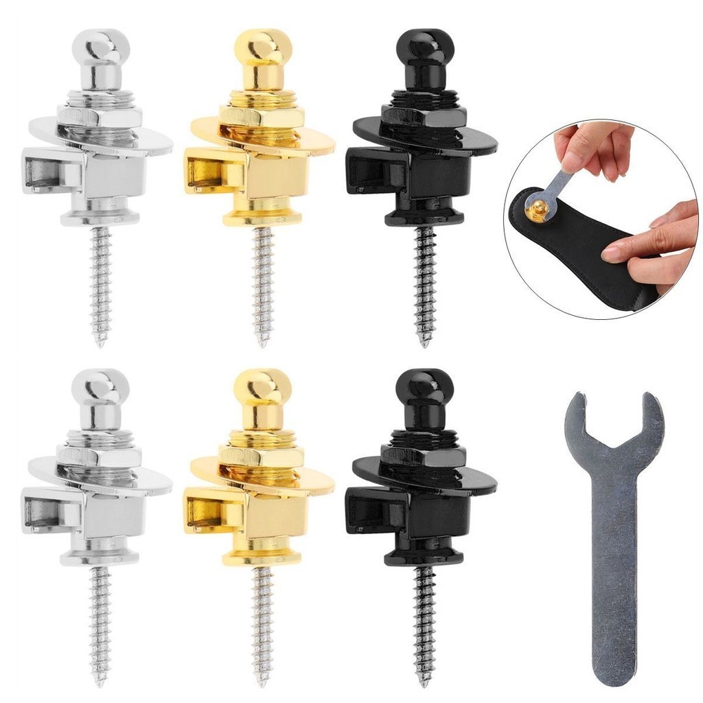 1/2/6pcs Quick Release Metal Guitar Strap Locks Guitar Bass Strap lock ...